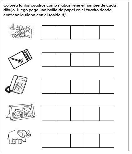 Hoja De Trabajo De La Letra F